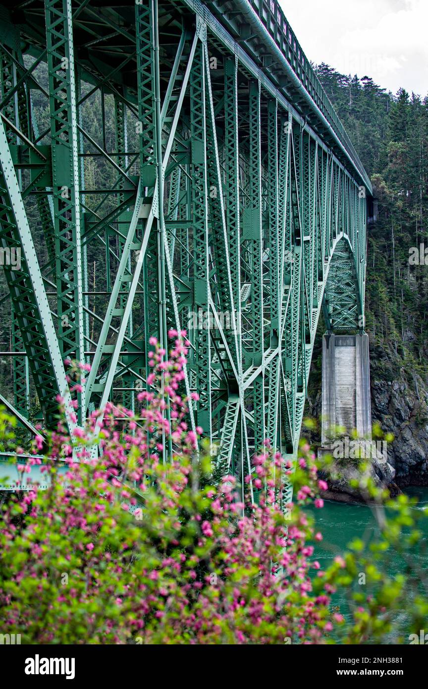 Views of the Deception Pass Bridge, Washington State USA Stock Photo ...