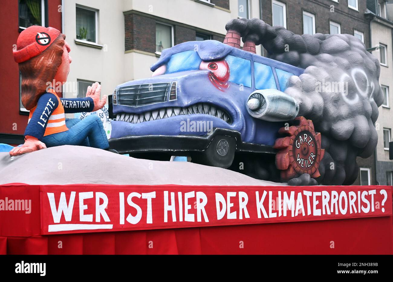Rose Monday procession in Duesseldorf; theme floats by Jaques Tilly: Climate Terrorists Last ...