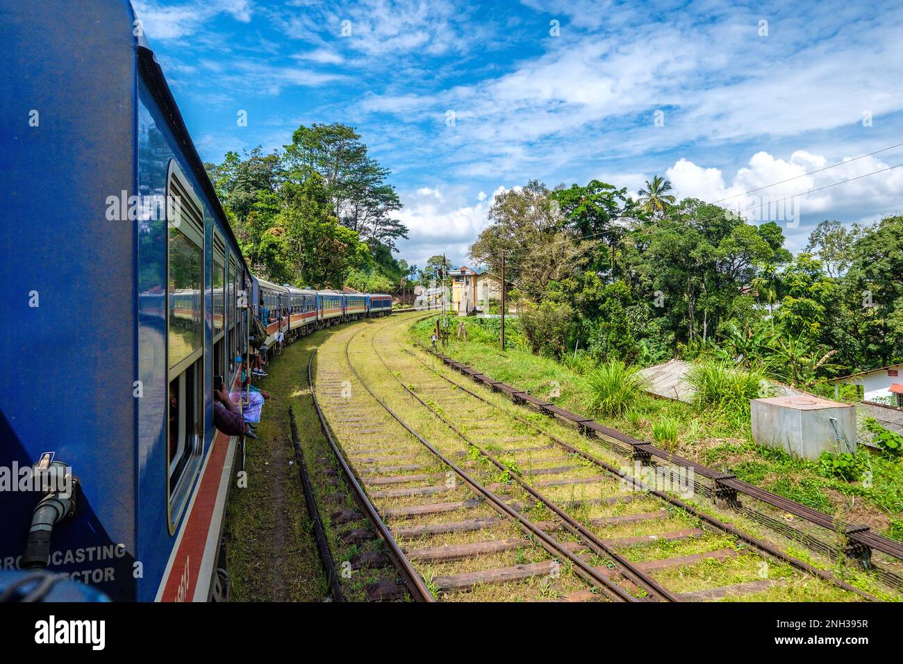 Sri Lanka, view from the train on The Kandy to Ella railway through the ...