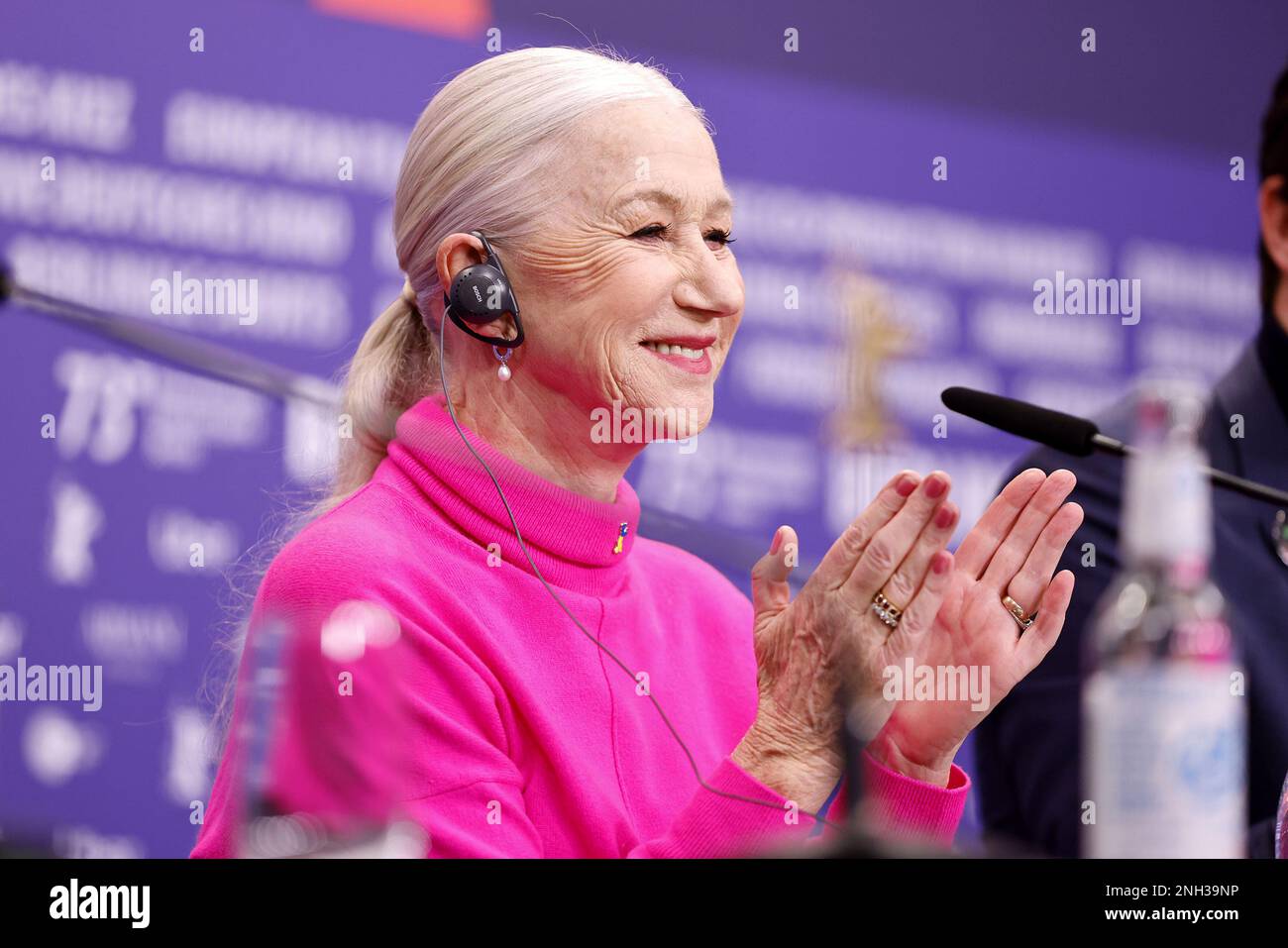 Helen Mirren attends the "Golda" press conference during the 73rd ...