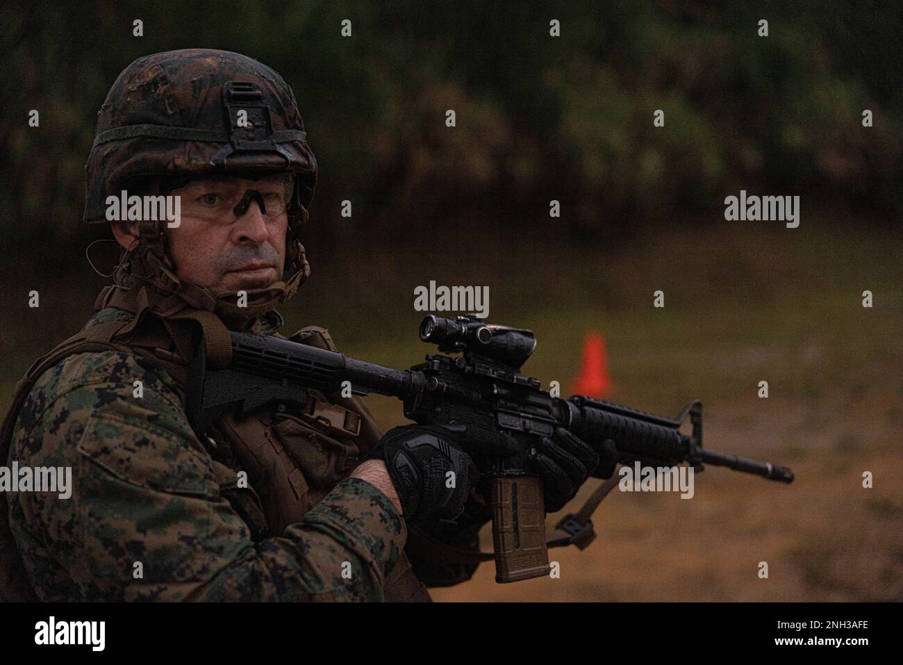 U.S. Marine Corps Col. Christopher Haar, commanding officer of Combat ...