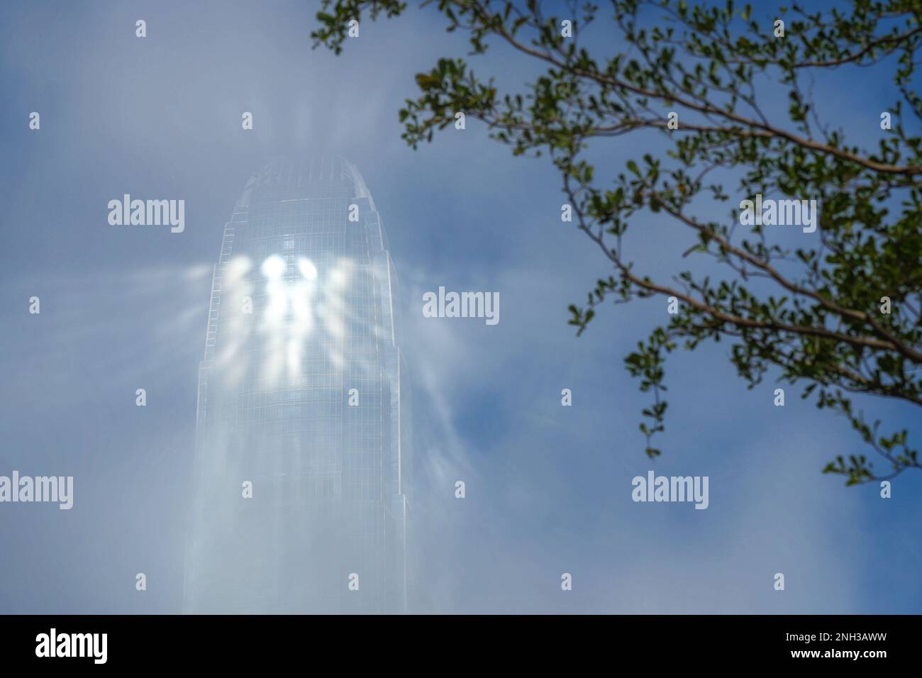 Cloudy and foggy weather causes low visibility scenes in Central area ...