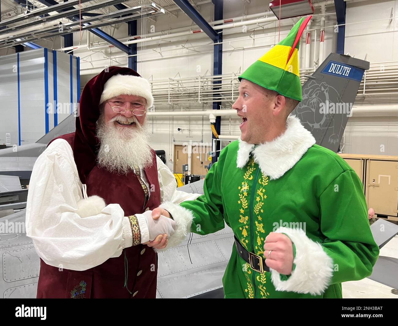 Santa Claus and Buddy the Elf visited the 148th Fighter Wing, Minnesota ...
