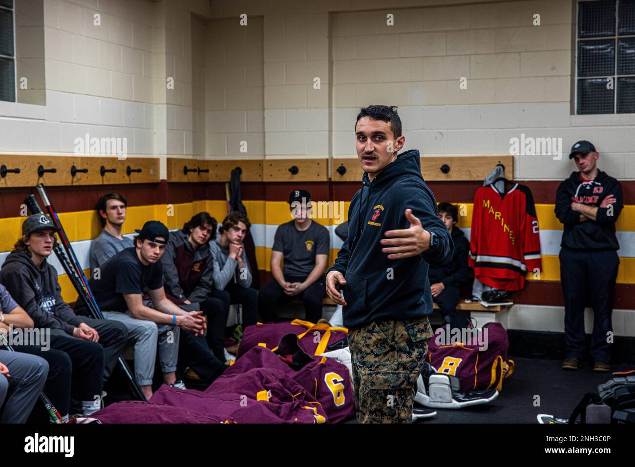 U.S. Marine Corps Sgt. Thomas Sweeney, a recruiter with Recruiting Substation Brockton ...