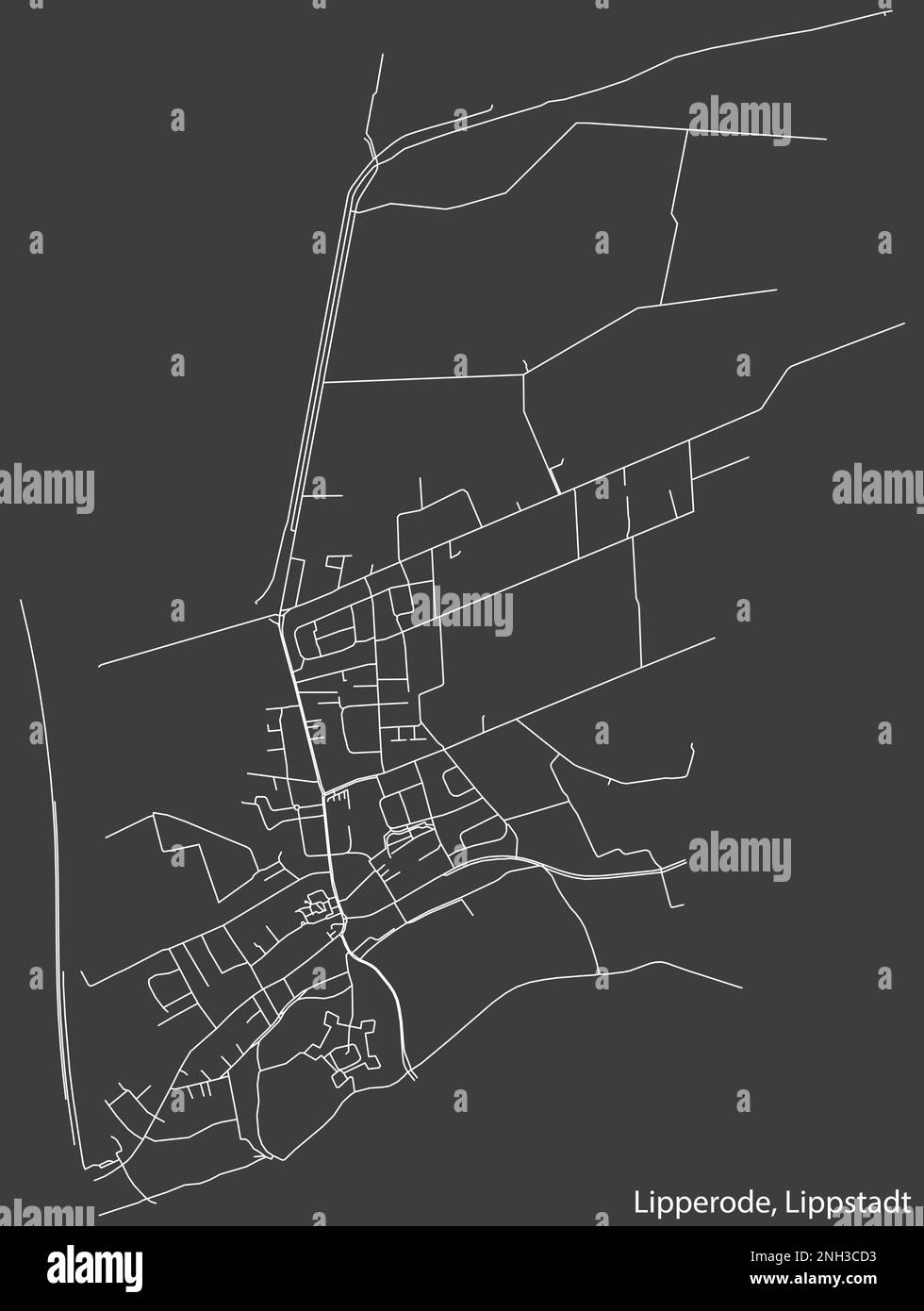 Street roads map of the LIPPERODE BOROUGH, LIPPSTADT Stock Vector Image ...