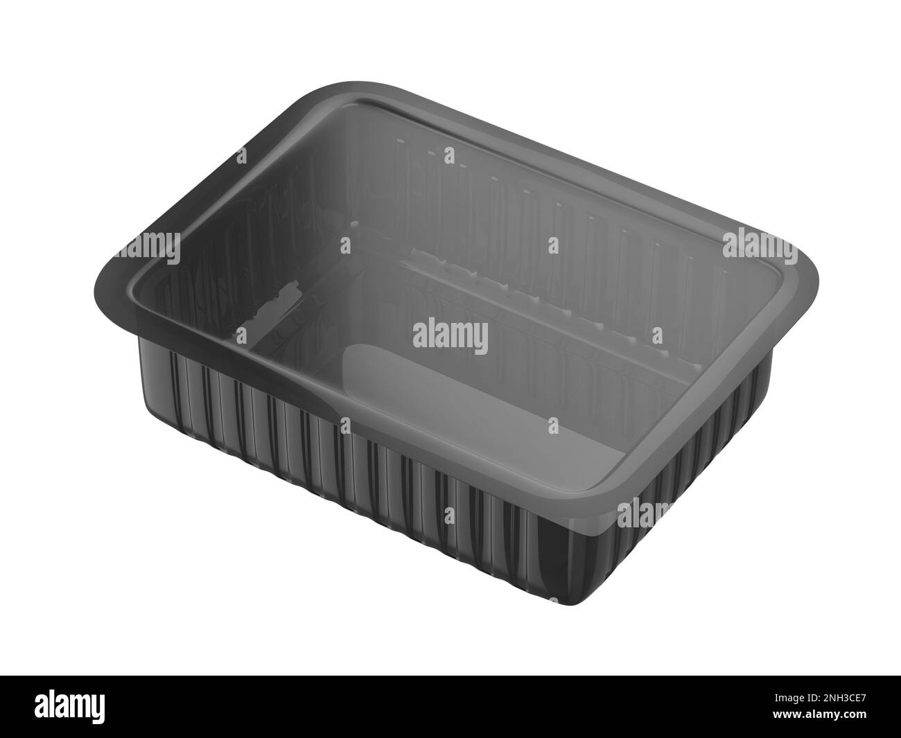 Empty plastic packaging for meat, vegetables, fruits and other products ...