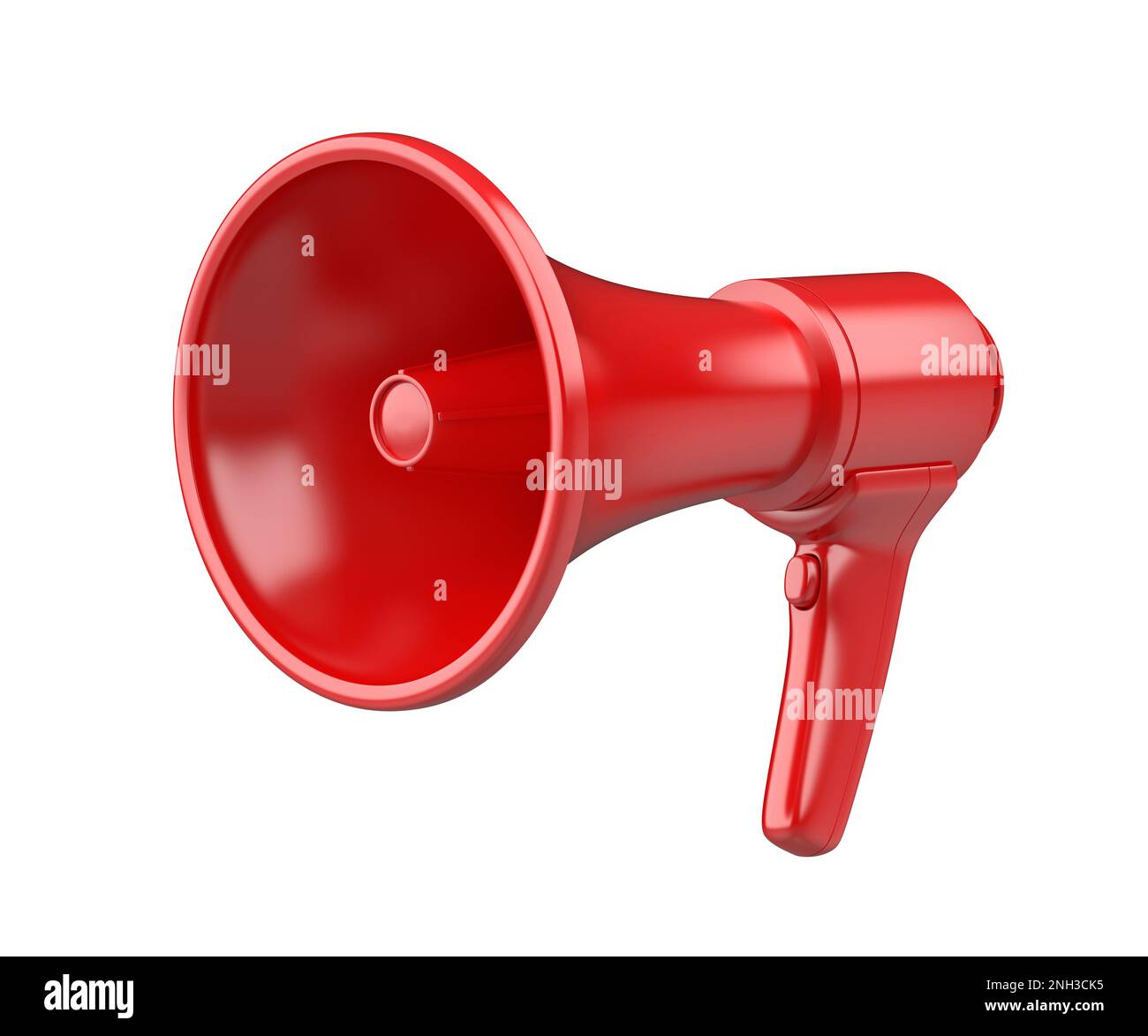 Red electric megaphone, isolated on white background Stock Photo - Alamy
