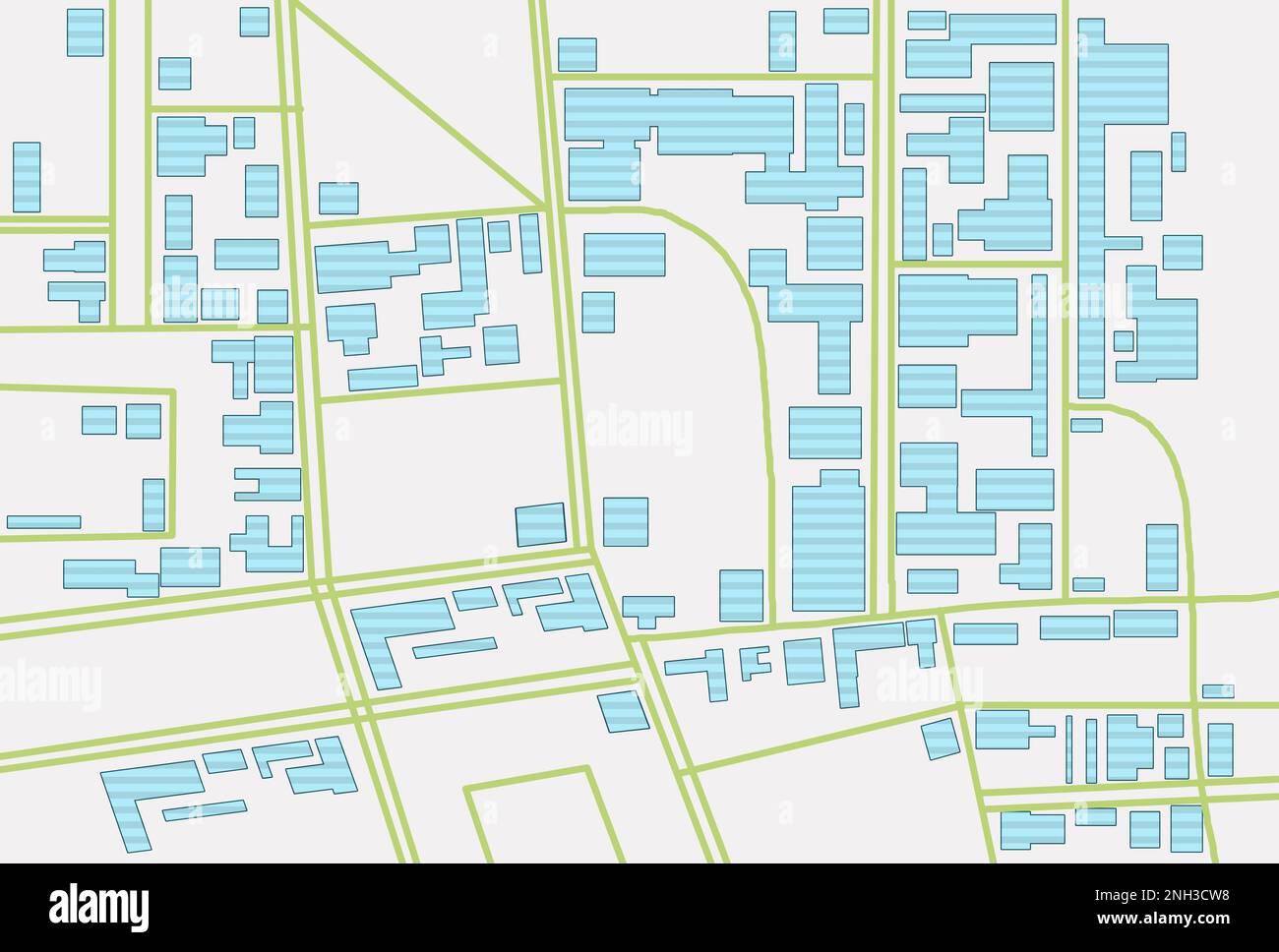 Marked territory on cadastral map, top view. Illustration Stock Photo ...