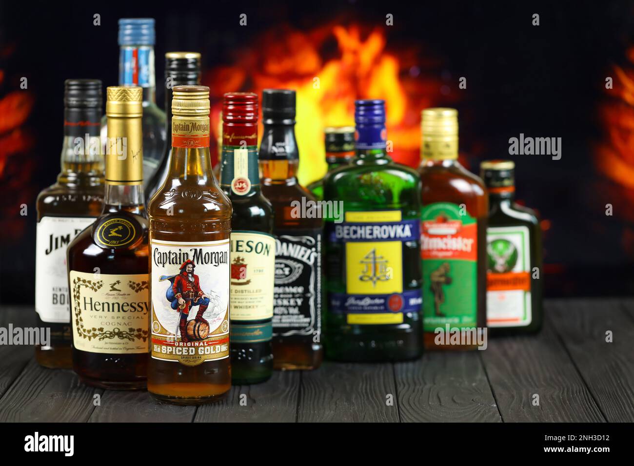 Ballantines scotch bottles hi-res stock photography and images - Alamy