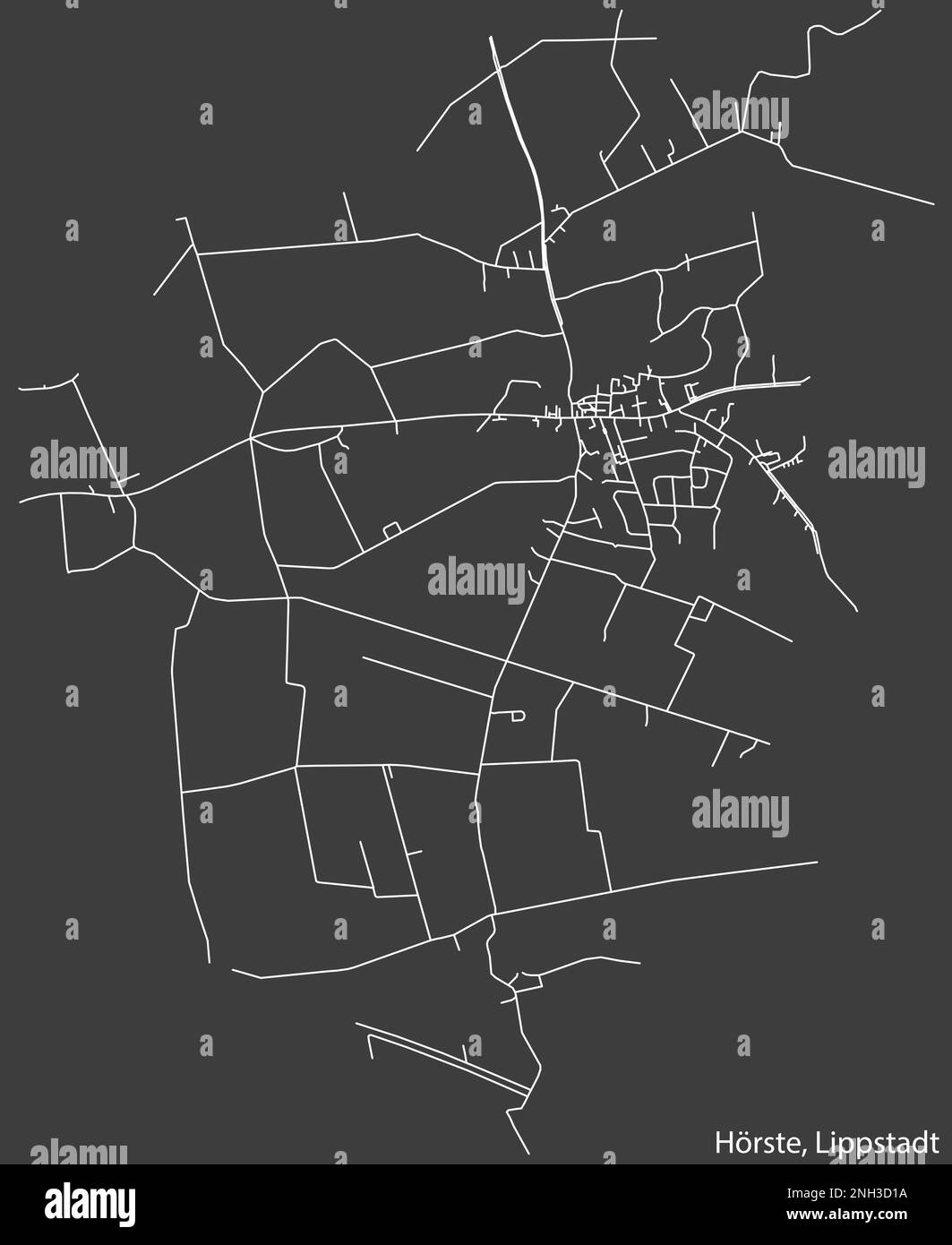 Street roads map of the HÖRSTE BOROUGH, LIPPSTADT Stock Vector Image ...