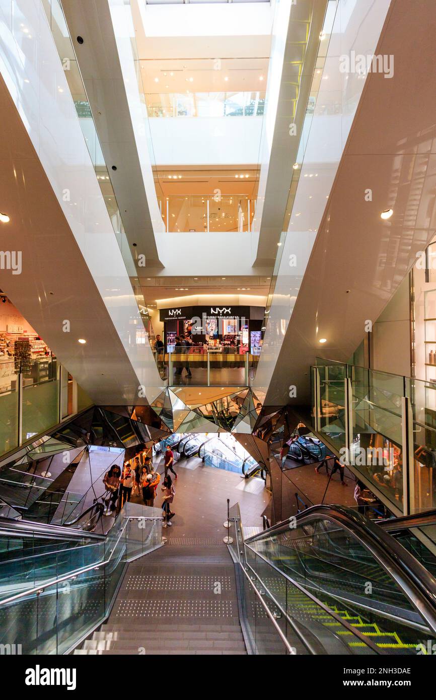 Tokyu Plaza building in Omotesando, Tokyo. Second floor interior view ...
