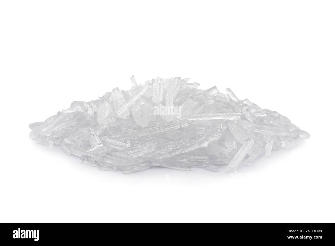 Heap of menthol crystals on white background Stock Photo - Alamy