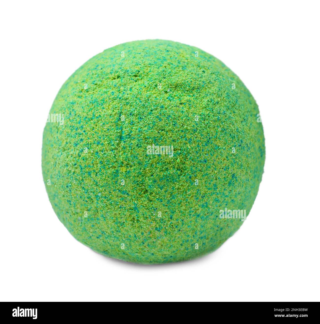 One green bath bomb isolated on white Stock Photo - Alamy