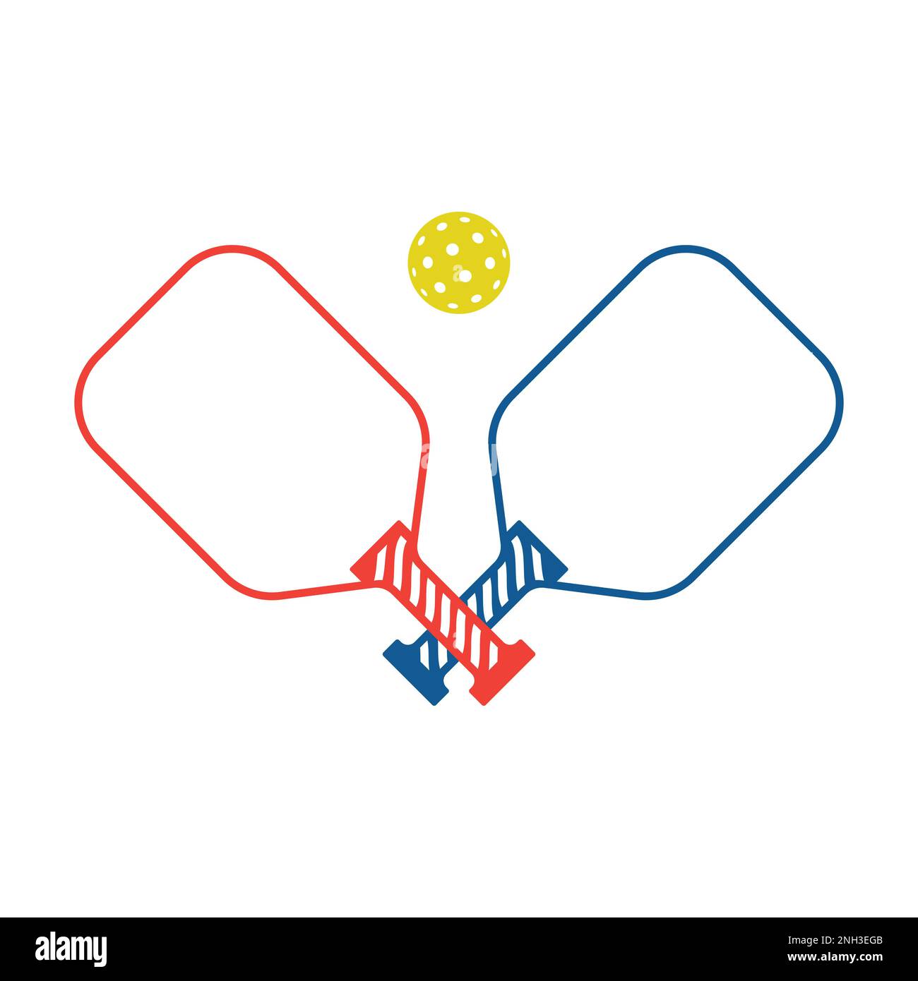 Pickleball paddle and ball outline Stock Vector Image & Art - Alamy