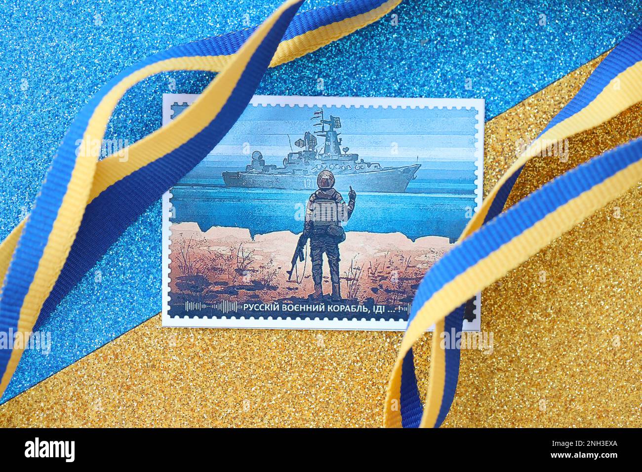 KYIV, UKRAINE - MAY 4, 2022 Famous ukrainian souvenir with appearance ...