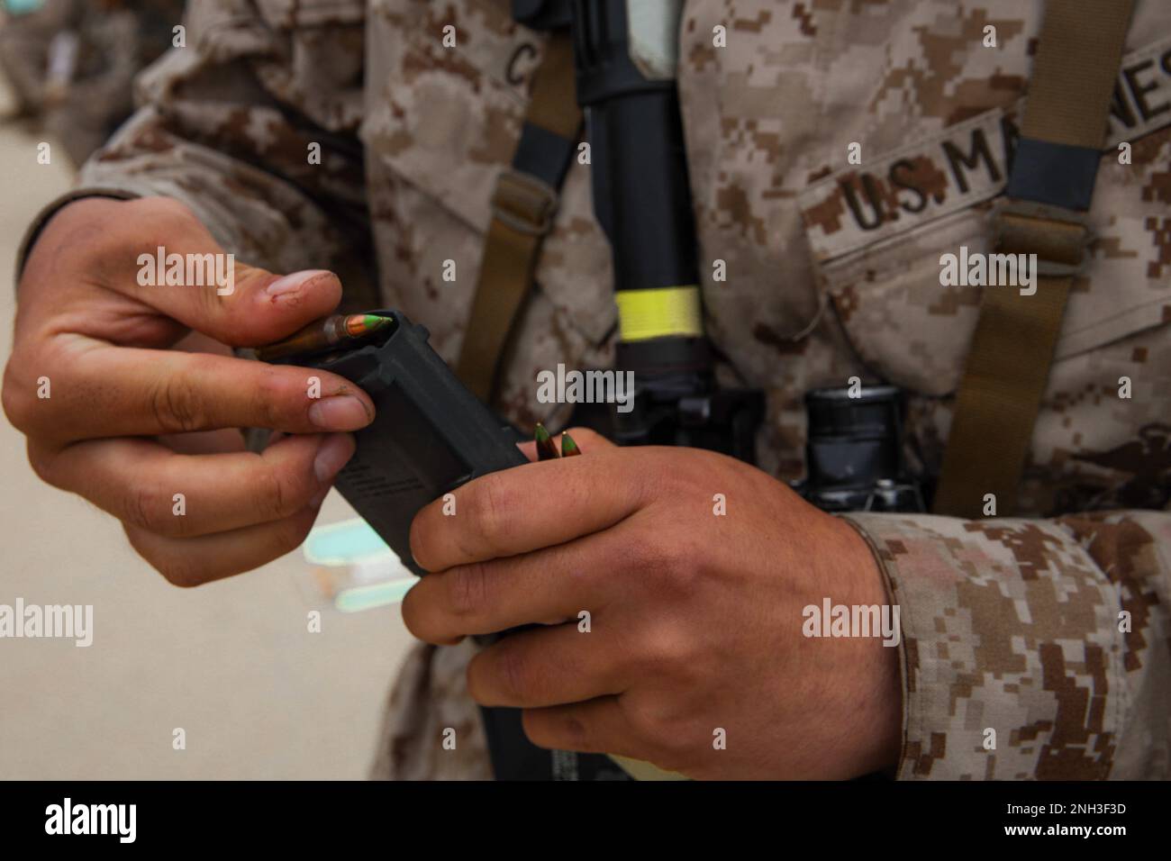Recruits with Echo Company, 2nd Recruit Training Battalion, shoot live ...