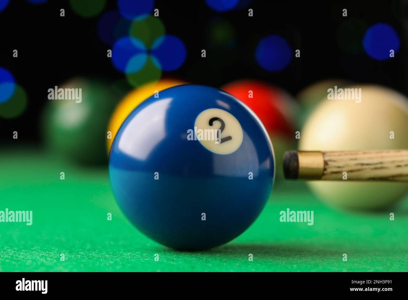 Billiard blue pool ball number 2 snooker hi-res stock photography and ...
