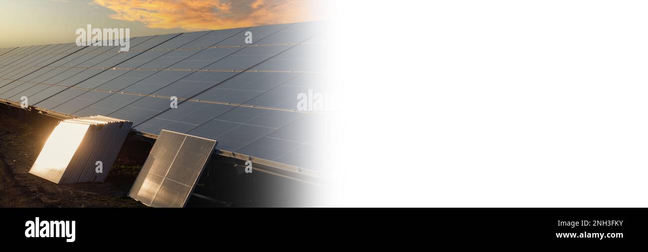 Solar pannels at full power on the farm. Solar photovoltaic power ...