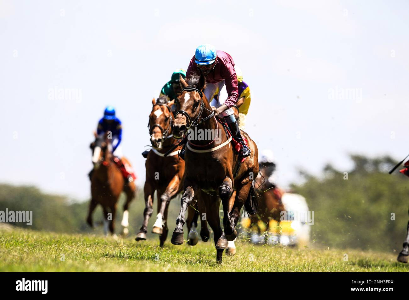 Jack Sparrow, ridden by Jockey James Muhindi gains ground from others ...