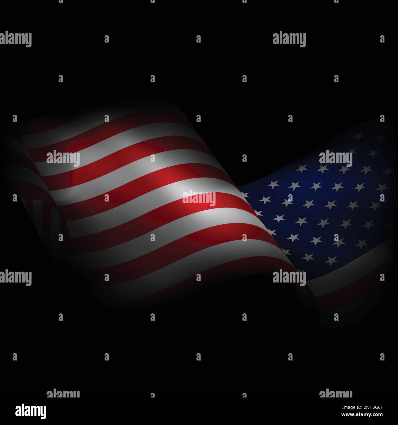 USA waving flag black warp mesh Stock Vector Image & Art - Alamy