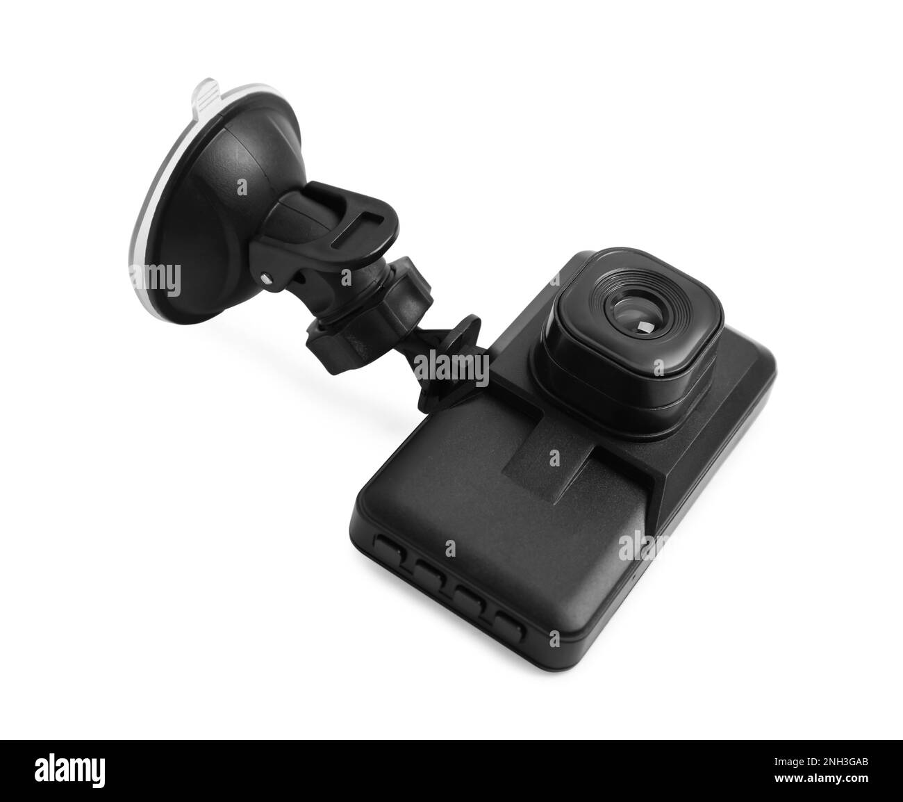 Modern car dashboard camera with suction mount isolated on white Stock ...