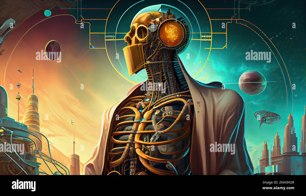 weird ancient scientist concept, mythology, skulls, history Stock Photo ...
