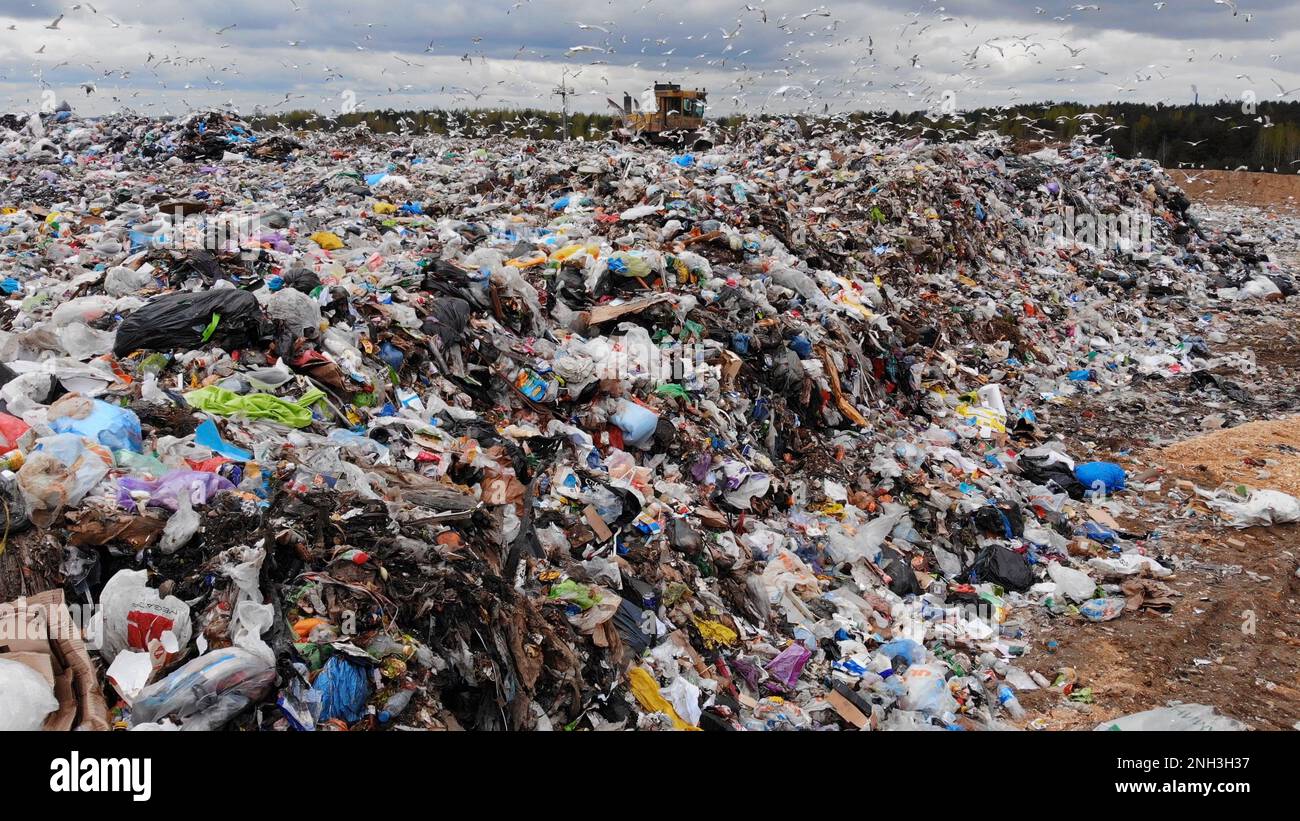 Large landfill near the metropolis. View from the drone Stock Photo - Alamy