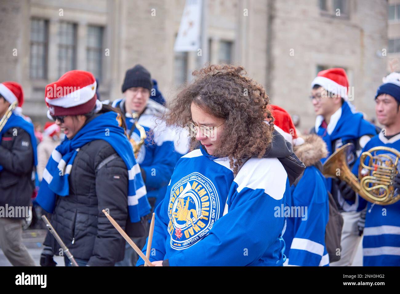 University of Toronto engineering marching band at the Toronto Santa ...