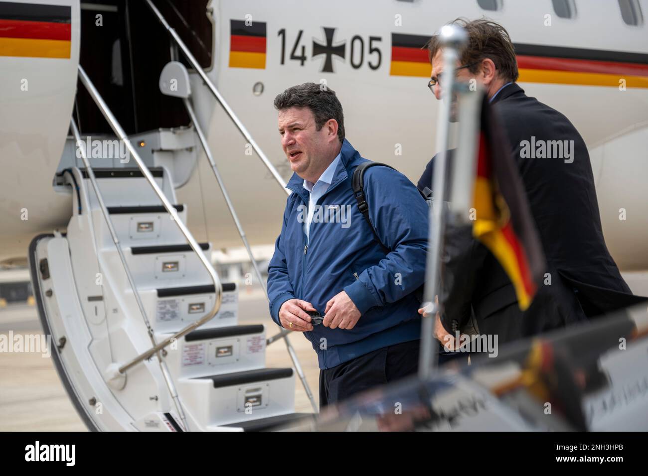 Accra, Ghana. 20th Feb, 2023. Hubertus Heil (SPD, M), Federal Minister ...