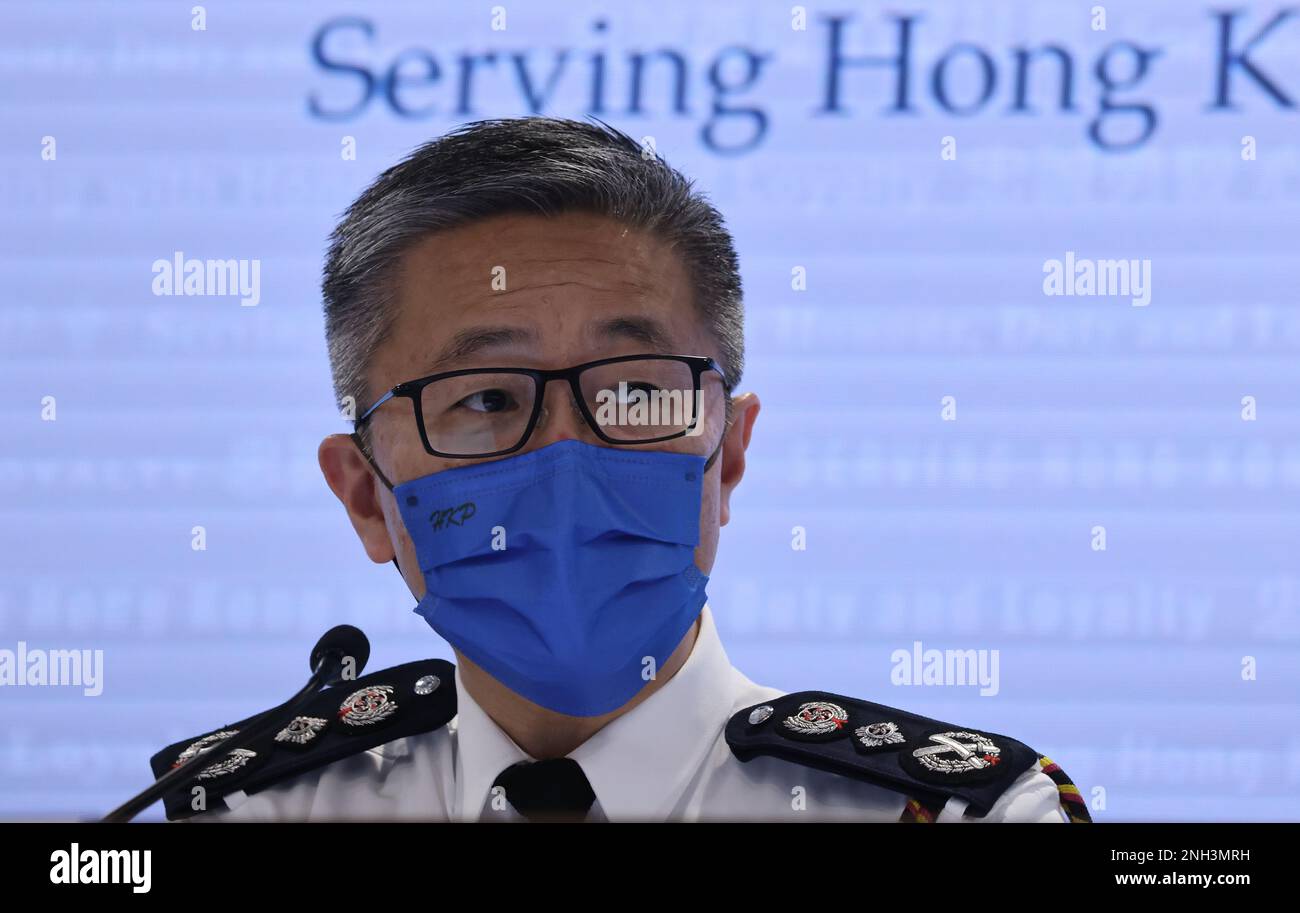 Raymond Siu Chak-yee, Commissioner of Police, attend the press ...