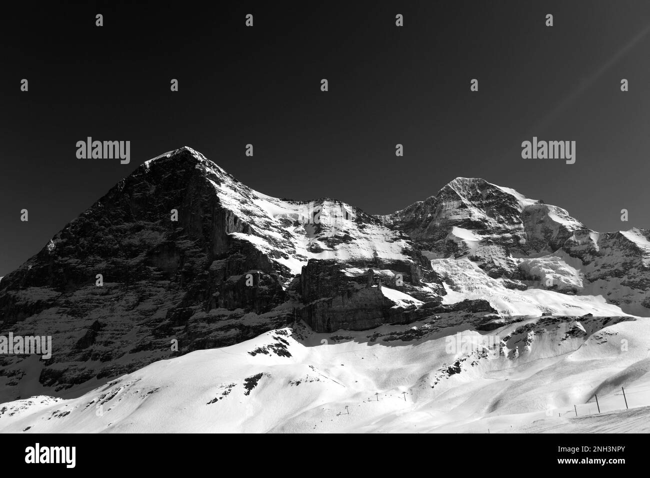 Snowscape view Black and White Stock Photos & Images - Alamy