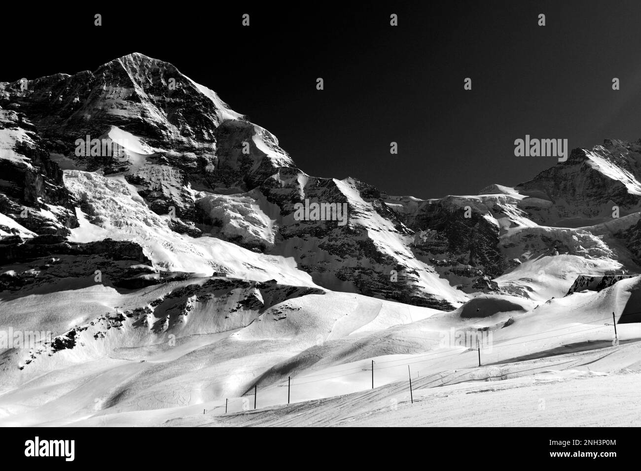 Snowscape view Black and White Stock Photos & Images - Alamy
