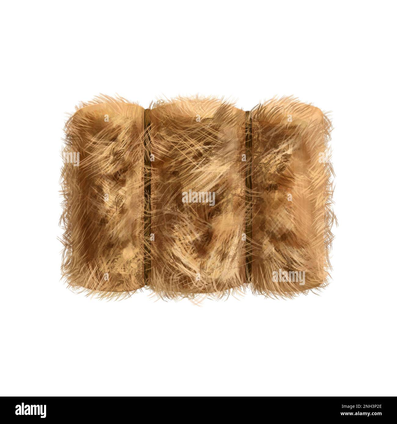 Rectangular haystack of golden color. From the farmer's collection ...