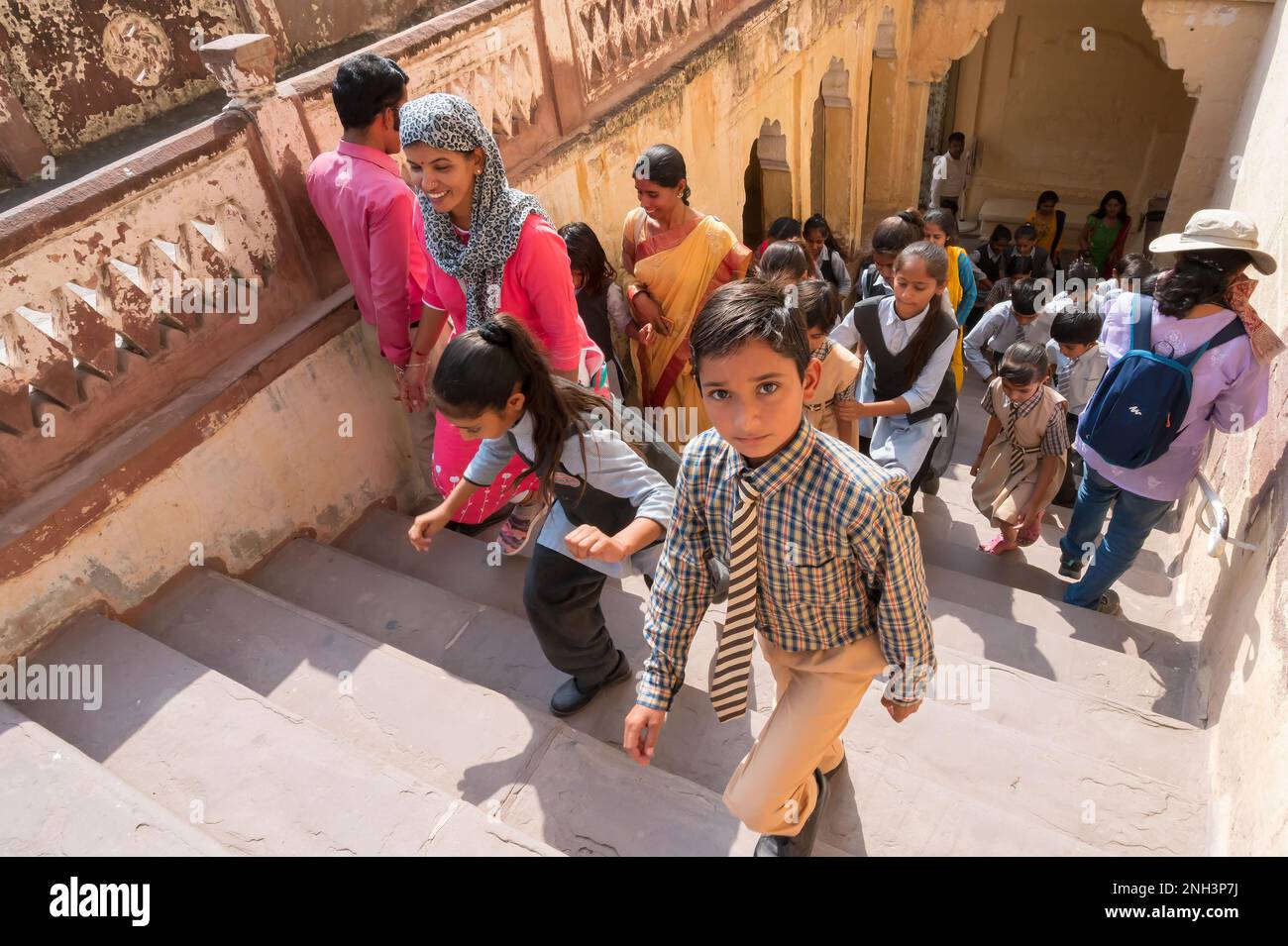 Jodhpur, Rajasthan, India - 19th October 2019 : Happy school children ...