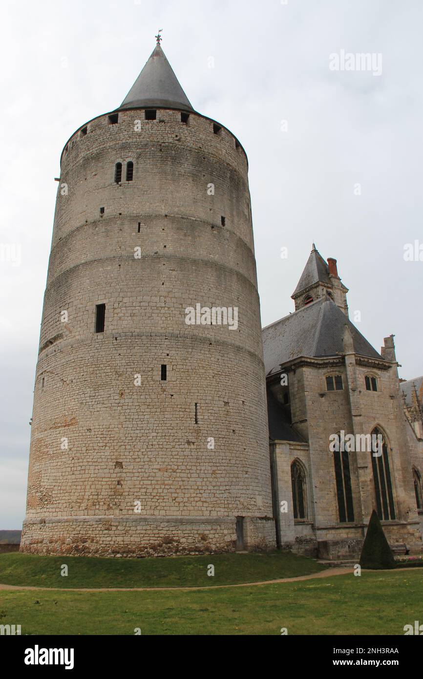 medieval tower and chapel at châteaudun (france Stock Photo - Alamy