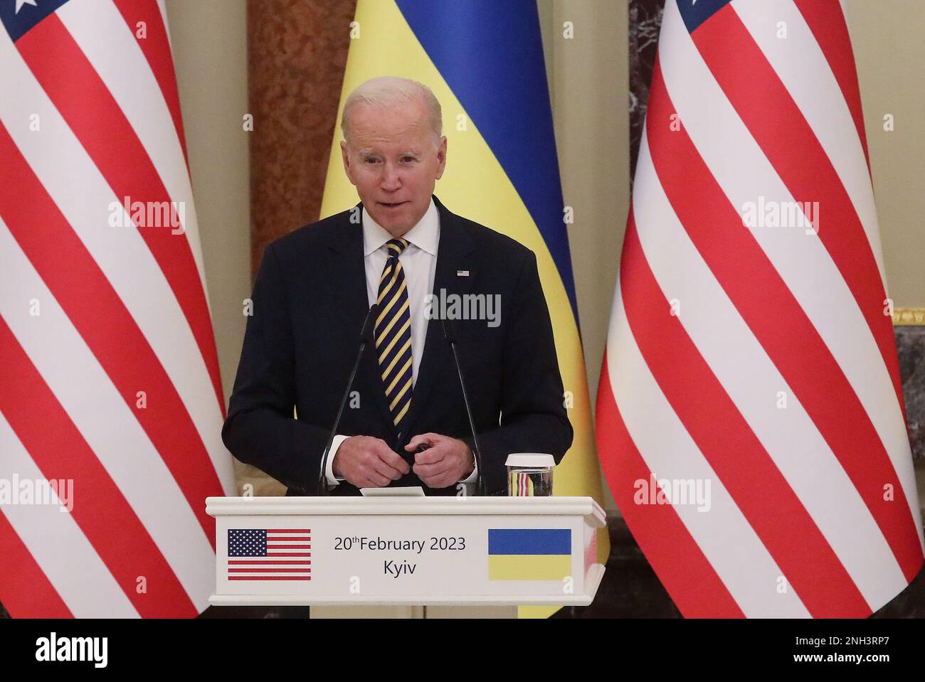 Non Exclusive: KYIV, UKRAINE - FEBRUARY 20, 2023 - US President Joseph ...