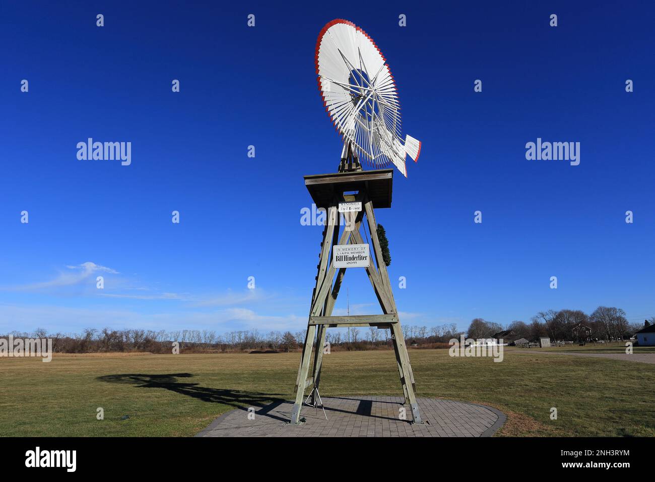 Windmill on the north fork of eastern Long Island New York Stock Photo ...