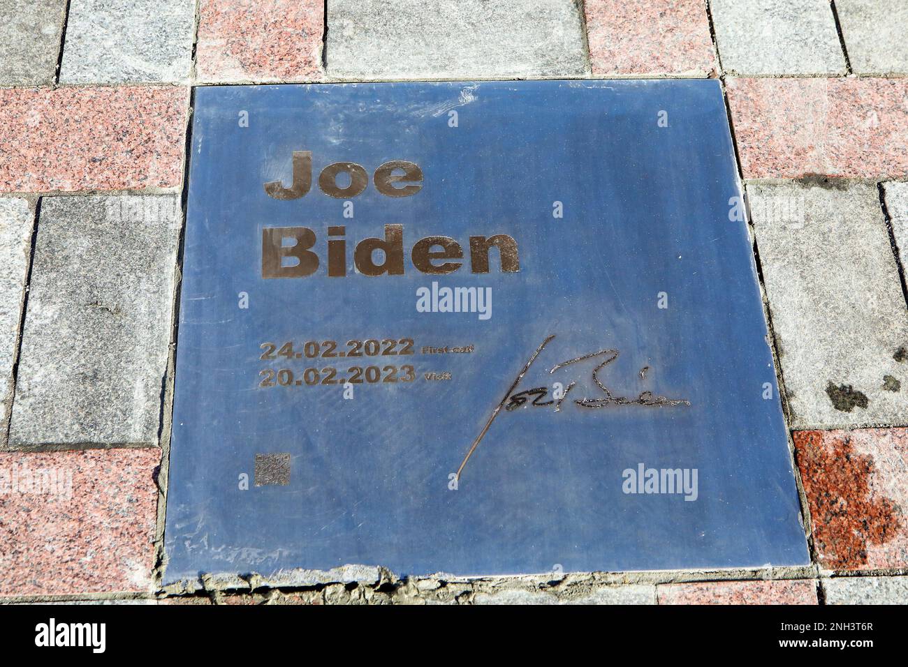 Non Exclusive: KYIV, UKRAINE - FEBRUARY 20, 2023 - A memorable tile ...