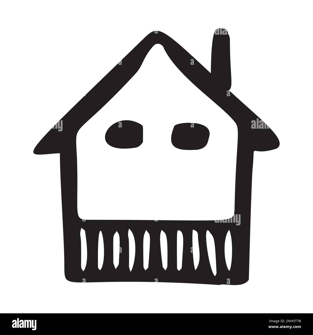 Cute rustic cottage motif in homestead vintage style. Vector ...