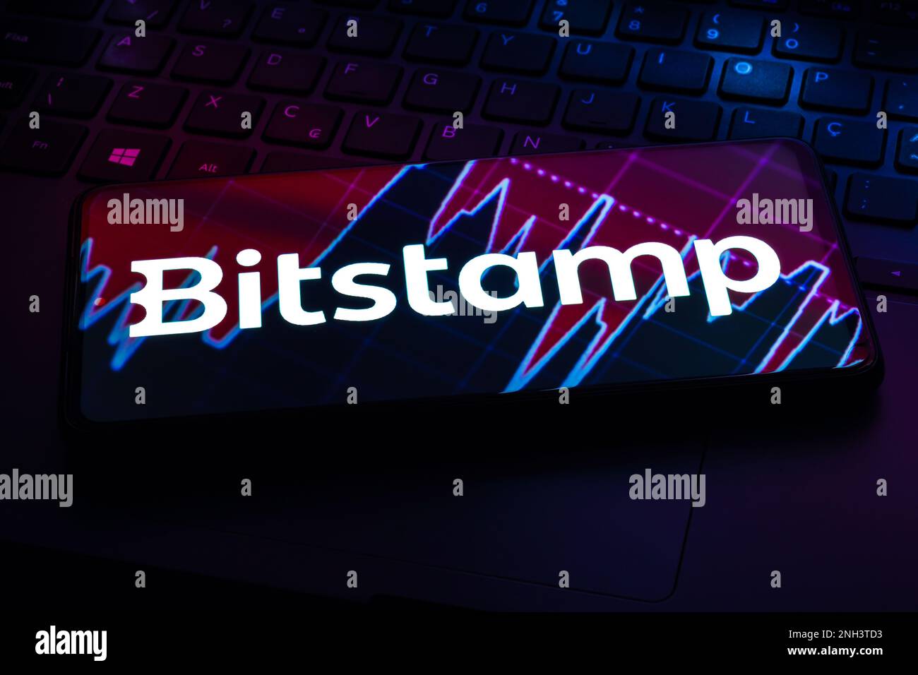Brazil. 20th Feb, 2023. In this photo illustration, the Bitstamp logo ...