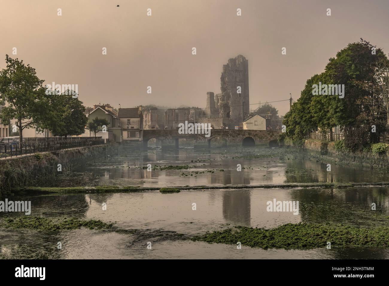 Ruins of Desmond Castle on River Deel in Askeaton, co Limerick, Ireland ...