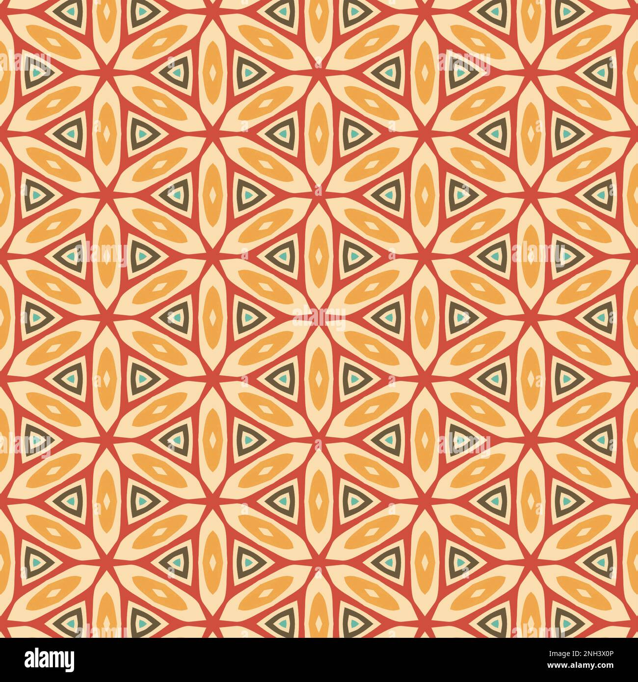 Colorful pattern in the 60s, 70s surface design, fabrics, paper ...