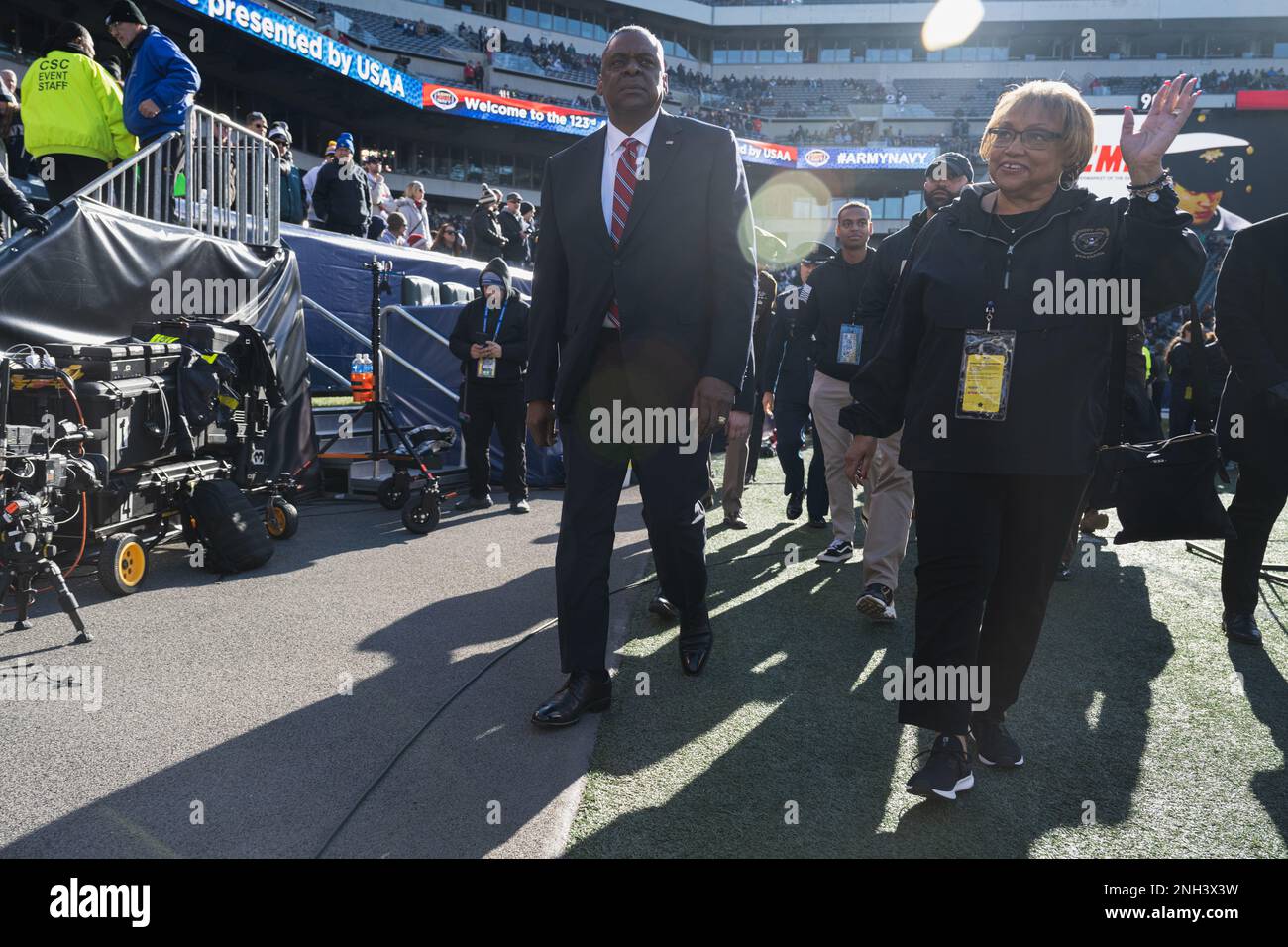Secretary of Defense Lloyd J. Austin III and his wife Charlene Austin ...
