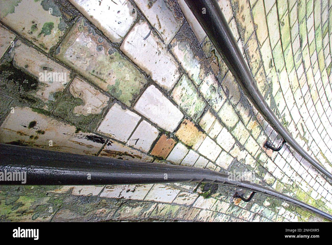 Tiled subway with inclined ramp from the main entrance hi-res stock ...