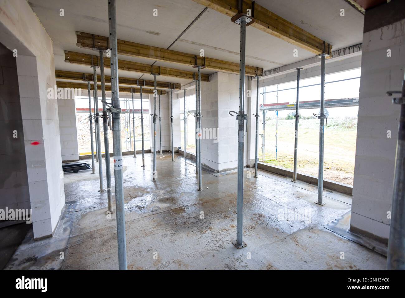 Interior of a building under construction Stock Photo - Alamy