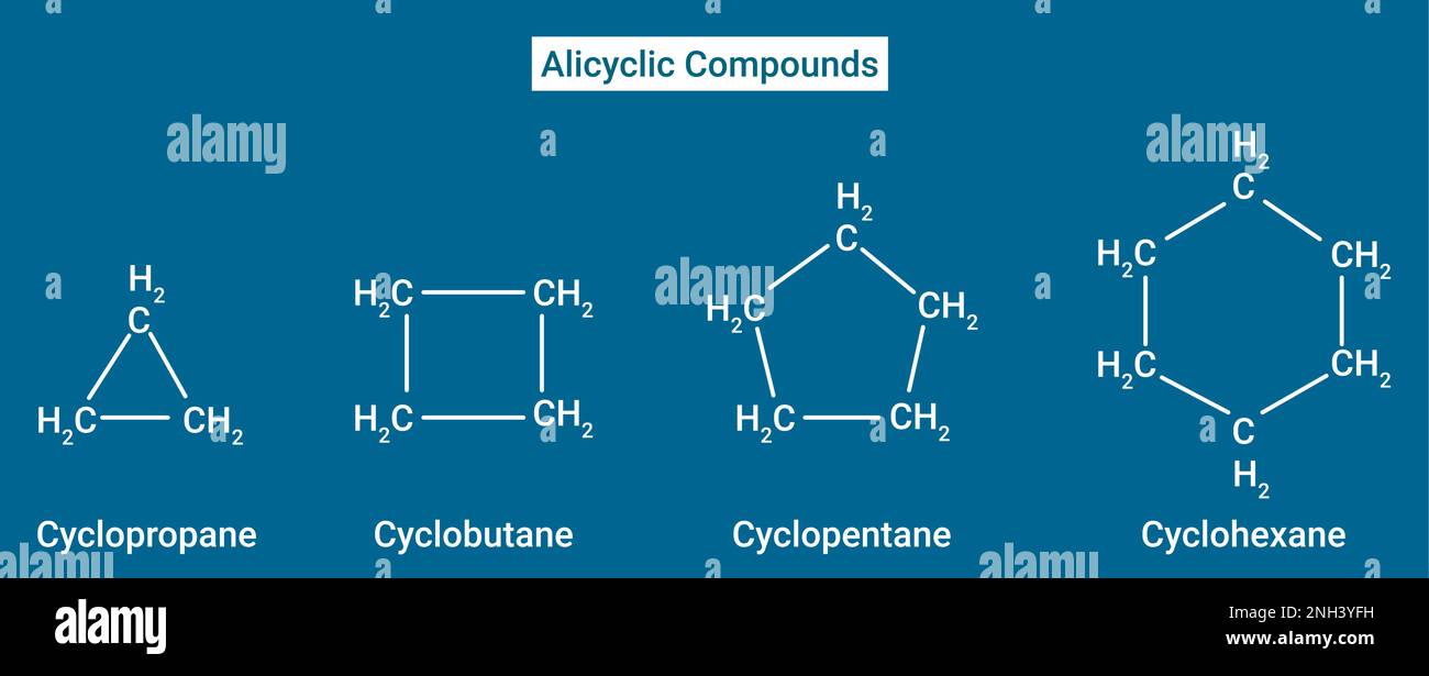 Alicyclic Compounds: Carbon present in rings are linked by single ...