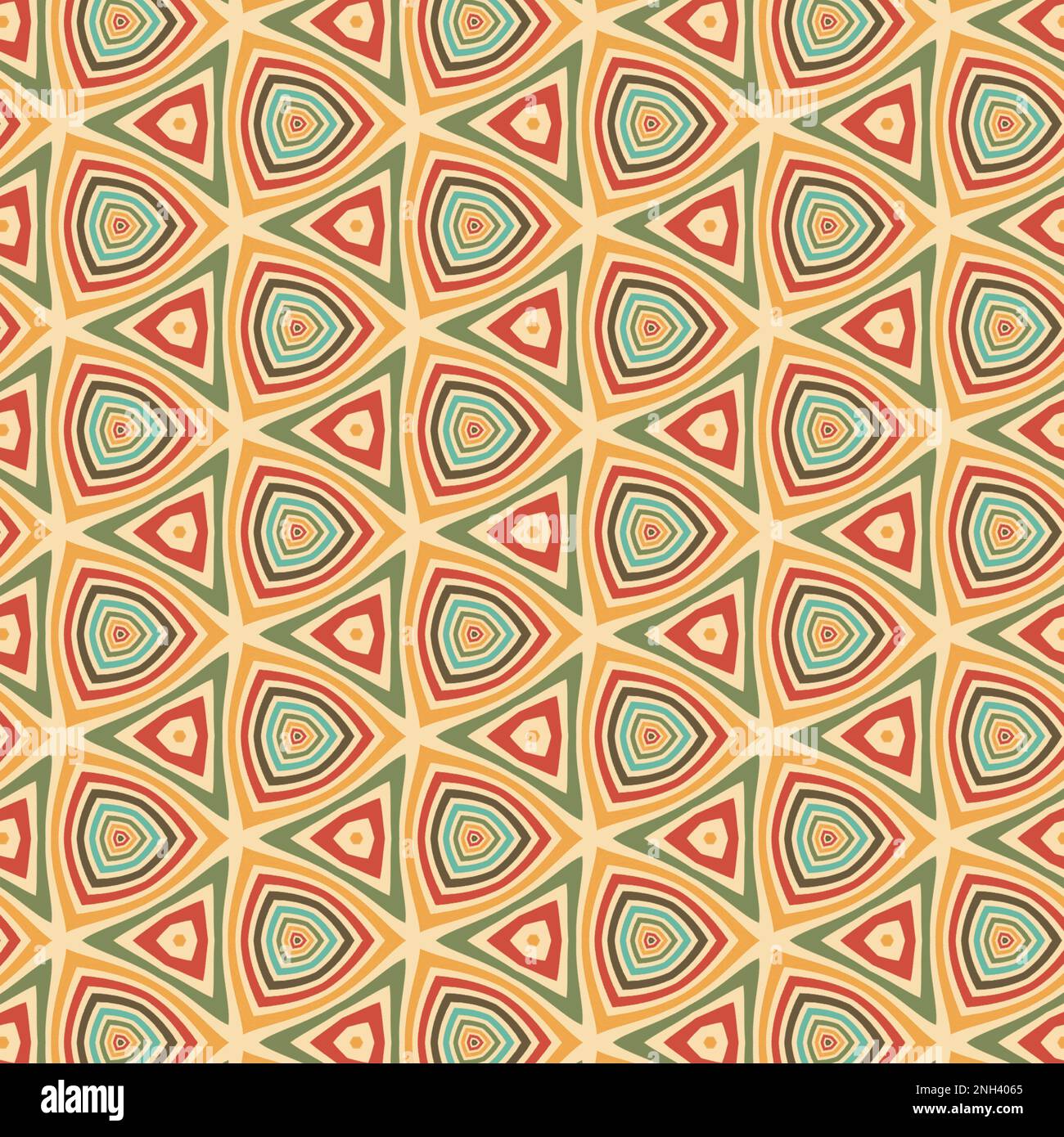 Colorful pattern in the 60s, 70s surface design, fabrics, paper ...