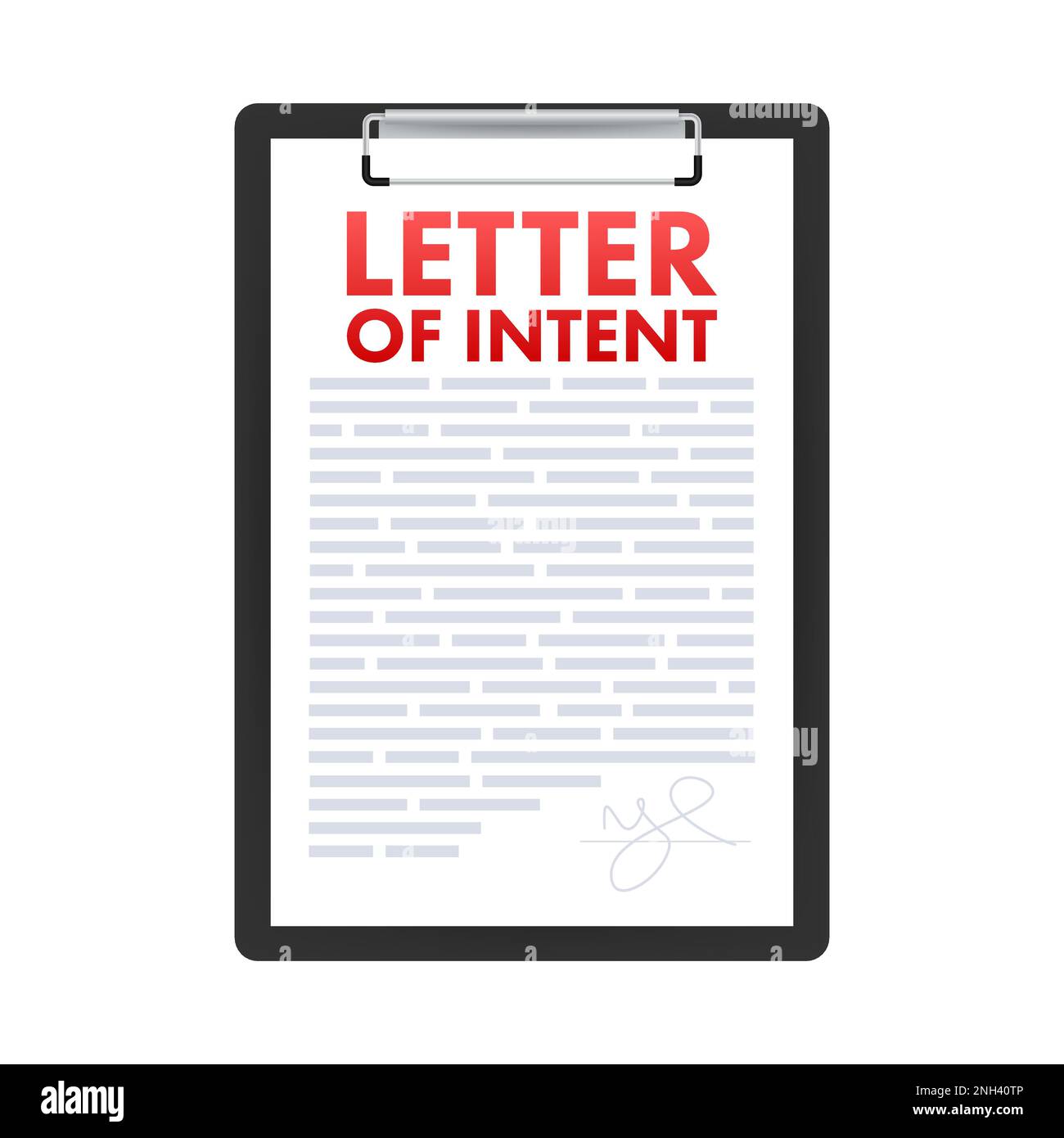 LOI, Letter Of Intent. Vector stock illustration Stock Vector Image ...