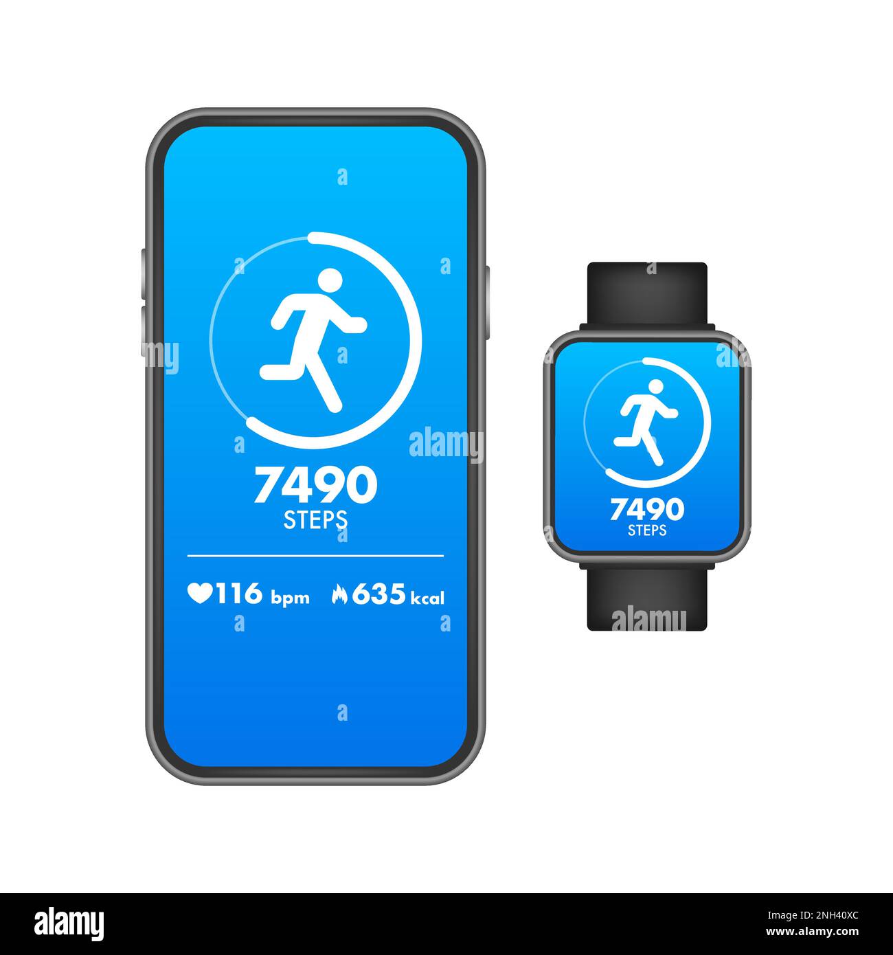 Count steps Stock Vector Images - Alamy