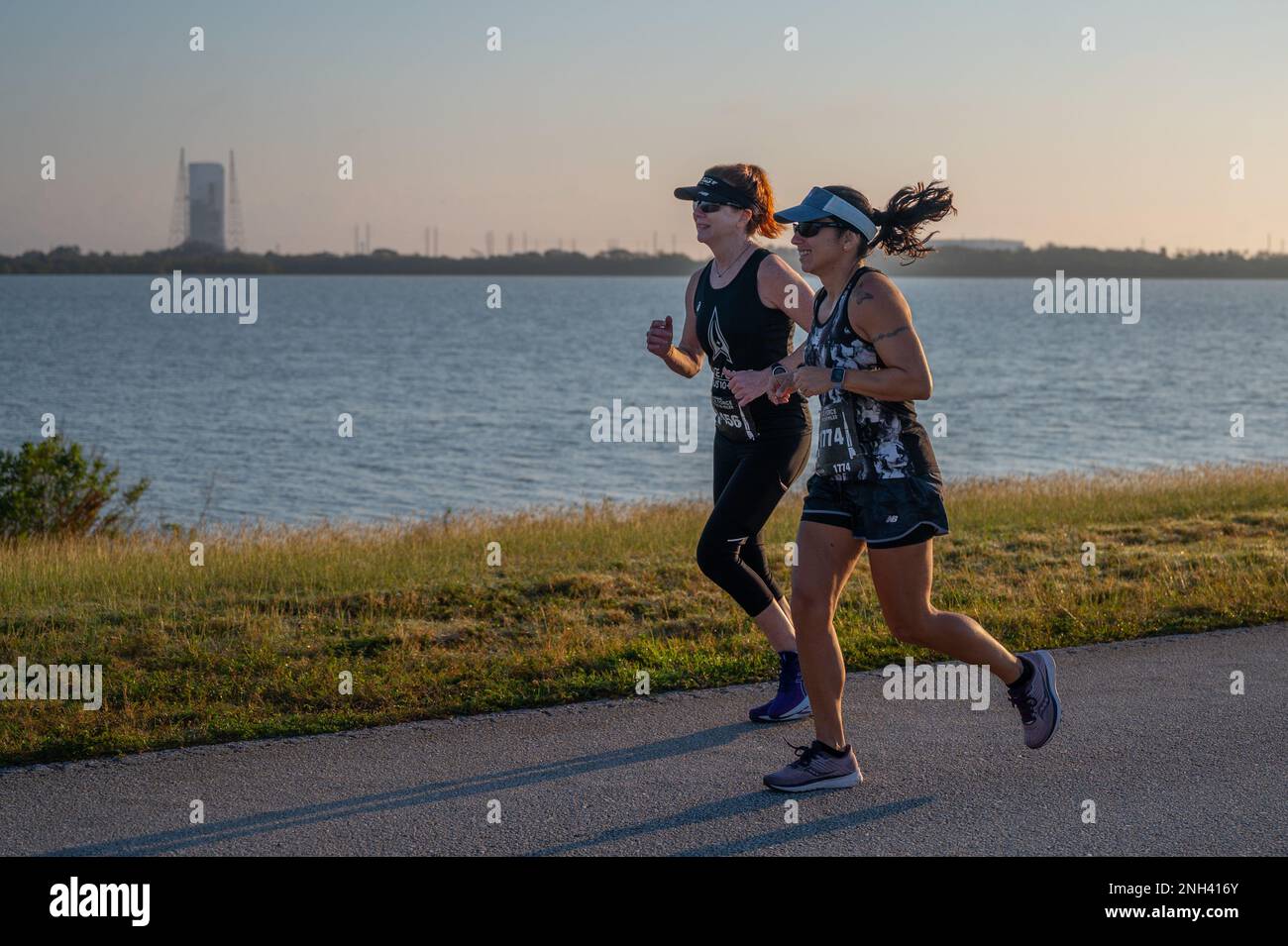 Participants in the Space Force T-Minus 10-Miler run at Cape Canaveral ...